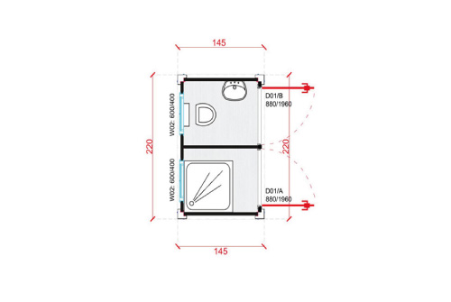 WC-Tuvalet Konteyneri SN-13 | Module-T